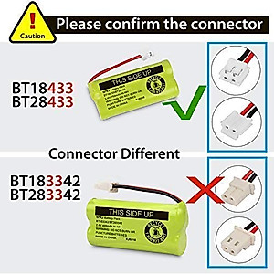 QTKJ BT18433 BT28433 BT184342 BT284342 BT-1011 Cordless Phone Battery for Vtech CS6209 CS6219 CS6229 DS6301 DS6101 BT-1018 BT-1022 AT&T CL80109 BT-6010 BT-8000 BT-8300 Uniden DCX400 Handset (6-Pack)