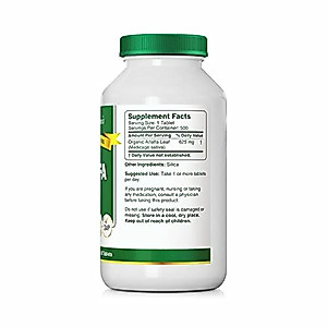 Bernard Jensen's Alfalfa Leaf Tablets - 625mg - 500 Tablets