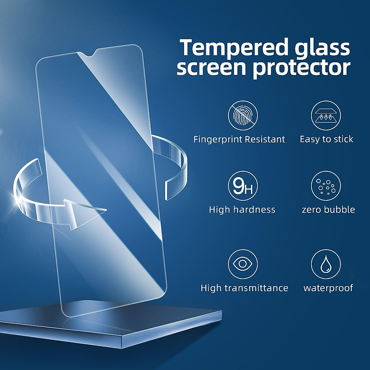 NEW'C [3 Pack] Designed for Samsung Galaxy A04e / Galaxy M04 / Galaxy F04 Screen Protector Tempered Glass, Bubble Free, Ultra Resistant