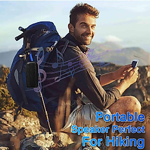 UrbanX Scorpio Series Bluetooth Speaker, IPX6 Waterproof Speakers HD Surround Sound with Punchy Bass, True Wireless Pairing, BT5.3, Portable Speaker for Samsung Galaxy M12 (India) - Black