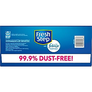 Fresh Step Odor Shield Scented Litter with the Power of Febreze, Clumping Cat Litter, 25 Pounds (Package May Vary)