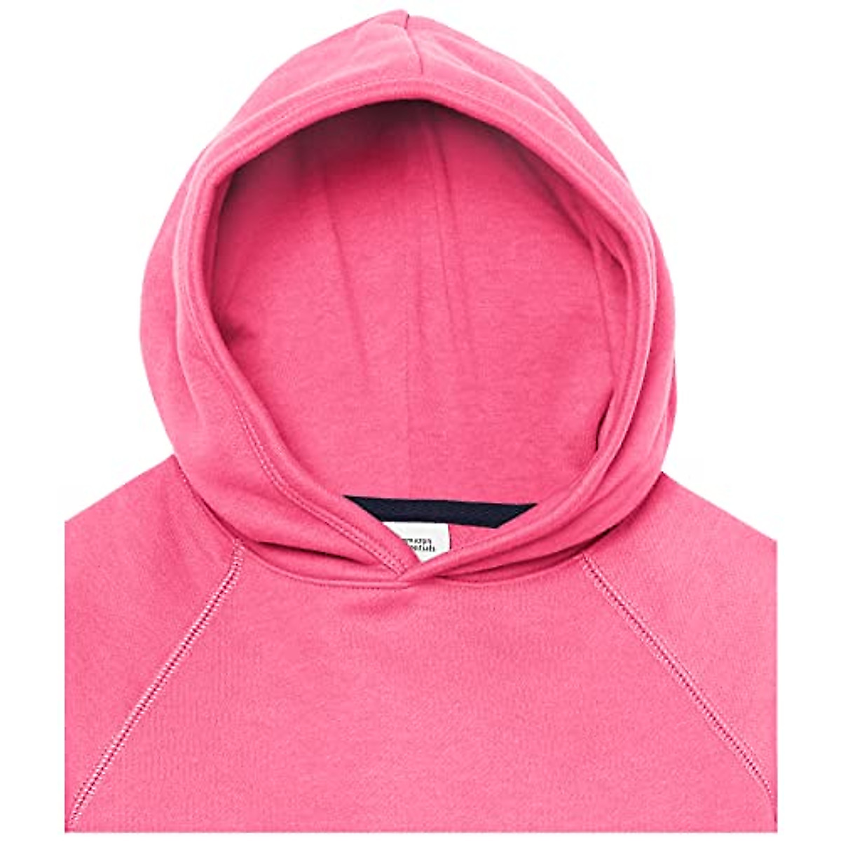 Amazon Essentials Girls' Pullover Hoodie Sweatshirt, Bright Pink, Large