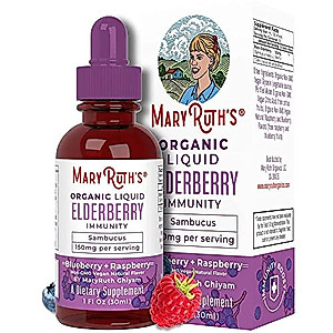 Elderberry Syrup & Liquid Probiotics Bundle for Adults & Kids by MaryRuth's | USDA Organic Elderberry Liquid Drops 1oz | USDA Organic Liquid Probiotics, 4oz | Vegan Non-GMO Plant Based