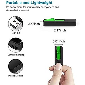 VICFUN 5 Pack 1GB USB Flash Drives USB 2.0 Flash Drive Slide Retractable USB Memory Stick 1G Data Storage