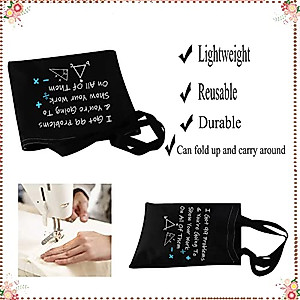 JYTAPP Math Teacher Gift Canvas Teacher Bag Math Science Geeky Gift Math Teacher Tote Bag Funny Gift