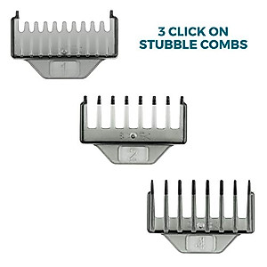 Amazon Brand - Solimo Rechargeable Beard Trimmer with 1 Blade, 3 Combs and Charging Cable