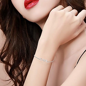 YZSFMZGE Ocean Beach Wave Anklet/Bracelet for Women 925 Sterling Silver Adjustable Cubic Zirconia Wave Ankle Large Bracelet Hypoallergenic Dainty Wave Jewelry Gift for Women Girls