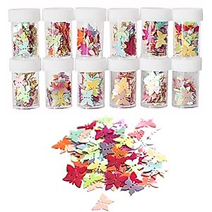 Crafts Crafts Crafts Crafts Crafts 12 Bottles Glitter Sequins DIY Shiny Colorful Spangles for Arts and Crafts Crafts Crafts Crafts