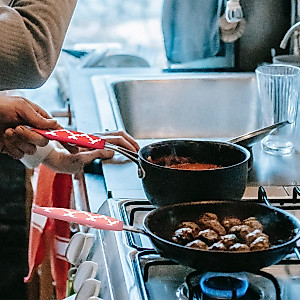 LYART 3 Pieces Hot Pot Handle Holder Cover for Kitchen Heat Resistant Hot Handle Sleeve Holder Cast Iron Pan Skillet Handle