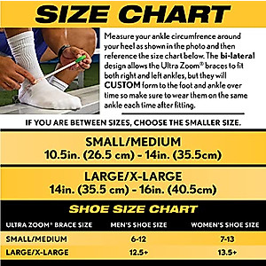 Ultra Zoom® Ankle Brace for Injury Prevention & Recovery, Custom Form-Fit, Maximum Support with 100% Mobility