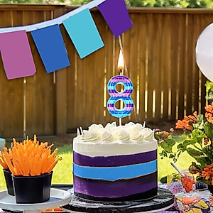 Conelist Video Game Birthday Candles Piñata Gaming Party Candle Numeral Birthday Cake Topper for Kids Battle Boys Birthday Decoration Gaming and Video Game Party Decoration Supplies(Number 8)