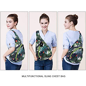 HUA ANGEL Crossbody Sling Bag for Men & Women-Fashion Chest Shoulder Daypack Casual Backpack for Travel Hiking Gym