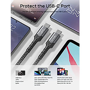 JSAUX USB4 Cable Supports 40Gbps Data Transfer/ 100W Charging/ 8K @30Hz, USB C to USB C Cable Compatible with MacBook Pro, Hub, USB-C Docking Station, and More