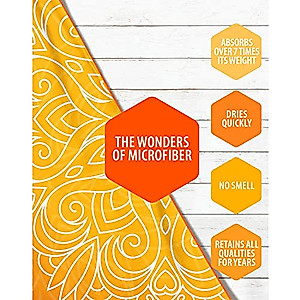VENTURE 4TH Microfiber Beach Towel: Quick-Dry, Compact, Sand-Free, Absorbent, Sandproof and Lightweight - Perfect for Camping, Beach, and Roadtrips (Orange Mandala Design | 35x78 inches)