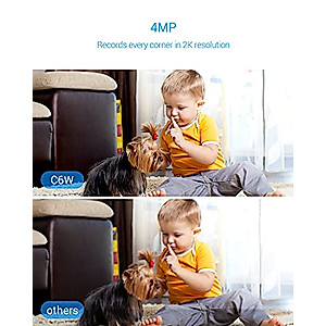 EZVIZ 4MP Indoor Camera PTZ with AI Human Detection, 2K Pan Tilt Security, Baby/Pet Monitor, Night Vision, 4X Auto-Zoom, Motion Tracking | C6W