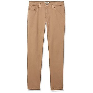 Amazon Essentials Men's Skinny-Fit 5-Pocket Comfort Stretch Chino Pant (Previously Goodthreads), Light Khaki Brown, 35W x 30L