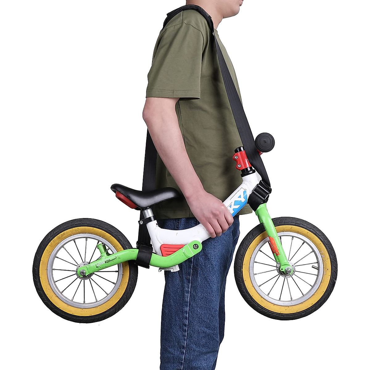 WILDKEN Scooter Shoulder Strap, 71in Carrying Scooter with Adjustable Carrying Strap and Extra-Thick Anti-Slip Shoulder, Scooter Strap for Electric Scooter, Bikes, Balance Bikes, Yoga Mat, Ski Board