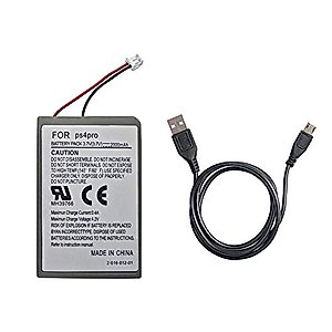 OSTENT 3.7V 1000mAh Rechargeable Li-ion Battery Pack Replacement for Sony PS4 Pro Slim Bluetooth Wireless Dual Shock Controller Second Generation CUH-ZCT2 or CUH-ZCT2U New 2016 Version