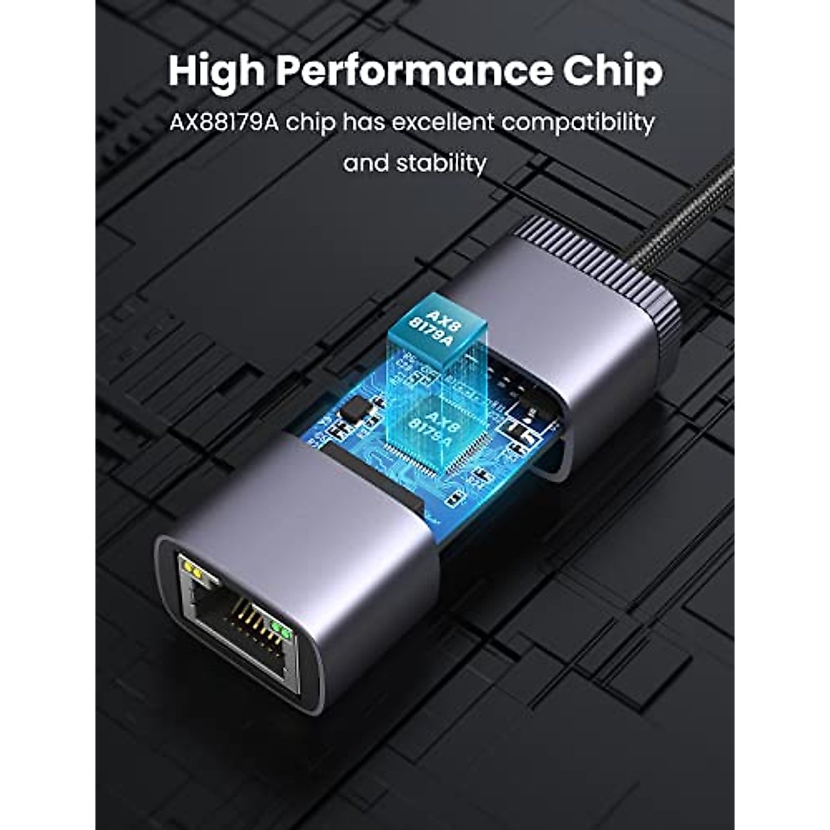 UGREEN USB to Ethernet Adapter USB 3.0 to 10 100 1000 Mbps Gigabit LAN Network Adapter RJ45 Internet Adapter Compatible with Nintendo Switch Laptop PC MacBook Surface XPS Raspberry Pi 4b, and More