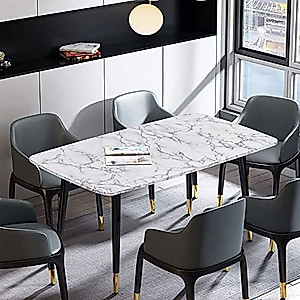 Caltero Marble Contact Paper 15.7" x 118" White Grey Marble Wallpaper Peel and Stick Glossy Marble Contact Paper Self Adhesive Contact Paper for Countertop Kitchen Cabinets Bathroom