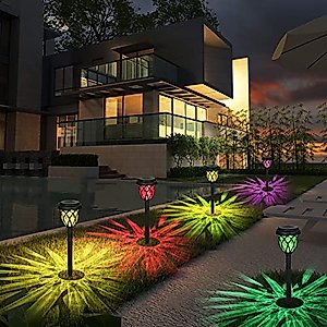 Tomshine Solar Pathway Lights, 6 Pack Solar Lights Outdoor Solar Powered Pathway Lights, LED Solar Landscape Lights Waterproof Garden Lights for Walkway Path Yard Lawn