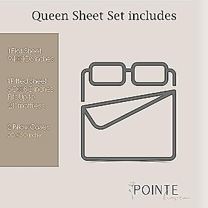Pointehaven 300 Thread Count Printed Sheet Set, Sage, Queen