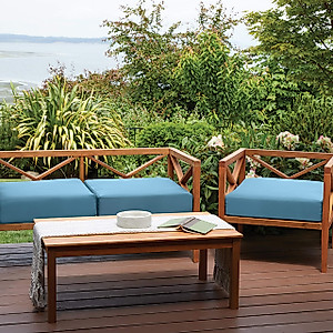 Classic Accessories Ravenna Water-Resistant Patio Lounge Chair/Loveseat Cushion Cover, 25 x 25 x 5 Inch, Empire Blue, Patio Furniture Cushion Covers