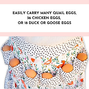 Egg Apron for Fresh Eggs, Egg Collecting Apron with 18 deep pockets, Chicken Egg Apron for Women, Egg gathering apron Multicolor
