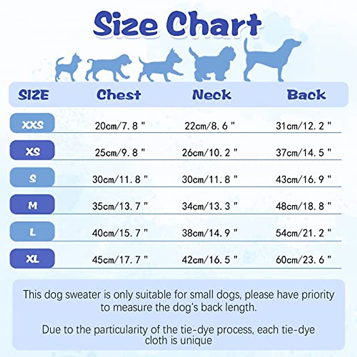 FUAMEY Dog Pajamas,Tie Dye Puppy Turtleneck Sweater,Dog Clothes for Small Dogs Girl Boy,Dog Outfits Sweatshirt for Medium Dogs,Sphynx Hairless Cat Onesies Shirts,Doggie Jumpsuit,Frenchie Jammies