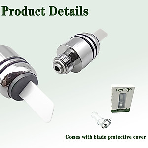 MengMain Ceramic Hot Knife Tip,Heating Multi-Tool Ceramic Knife Tip for Slicing Wax or Viscous oil etc (2-White)