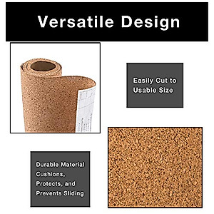 Smart Design Shelf Liner Cork Adhesive - (18 Inch x 24 Feet) - Drawer Cabinet Paper - Kitchen [Cork] - Set of 6-24' Total