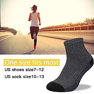 COOVAN Men's Athletic Ankle Socks 12 Pack Mens Cushion Comfort Casual Running Sock Size 10-13