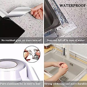 1PCS Premium Silver Aluminum Tape, Foil Tape (2"x65 Feet,3.9mil), Metal Tapes with Adhesive Backing for Ductwork, Heavy Duty Duct Tape for Heat Insulation, HVAC, Dryer Vents, Wrap Pipe, Repair Ducting