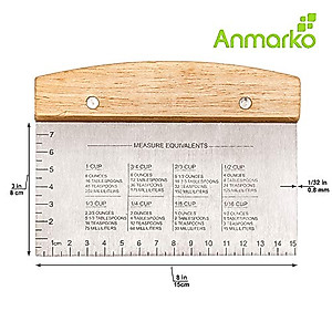 Anmarko Stainless Steel Metal Spatula Set-Teppaniyaki Spatulas-Griddle Scraper Flat Spatula Pancake Flipper Hamburger Turner-Metal Utensil great for BBQ Grill Flat Top Cast Iron Griddle Accessories