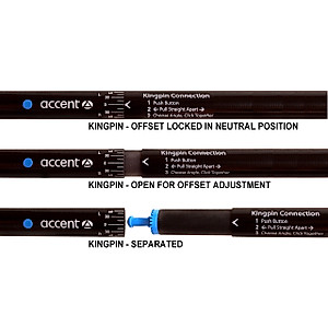 Accent Paddles Lanai Touring/Recreational Kayak Paddle (2 Piece), Black/Ivory, 230cm