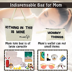 Sadnyy 3 Pcs Mommy Bag Christmas Gift for Mom Mommy Bags for Hospital Labor and Delivery New Mom Gifts for Hospital Beach(White)