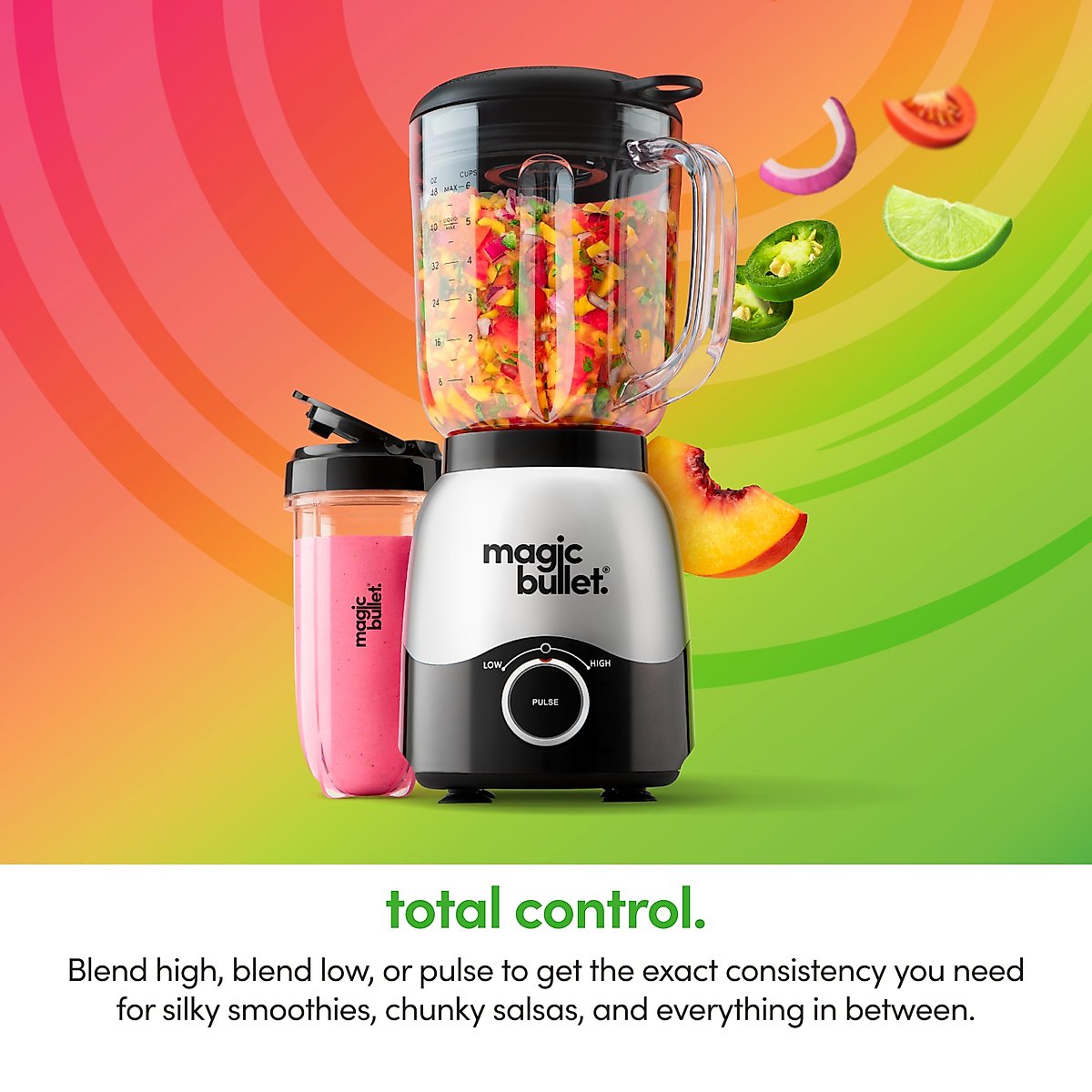 magic bullet Combo Blender, 48oz Pitcher, Blending Cup, Simple Speed Dial – MBF50200