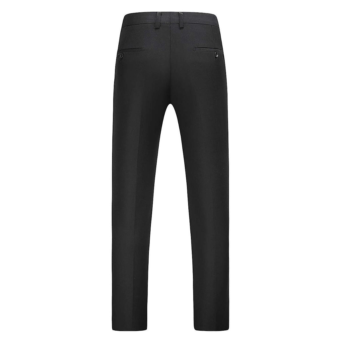 MOGU Mens Casual Dress Suit Slim Fit Stylish Blazer Coats Jackets US Size Blazer 38/Pants 34 Black