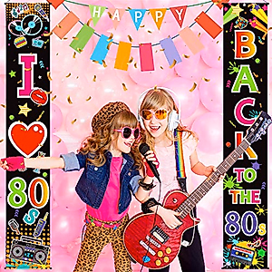 80s Party Decorations 80s Scene Setters Birthday Banner Backdrop I Love 80s Door Sign 1980s Theme Party Supplies