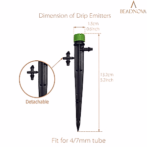 BEADNOVA Irrigation Drippers 50pcs Drip Emitters for 1/4 Inch Irrigation Sprinkler 360 Degree Micro Sprinkler Adjustable Drip Irrigation Heads Drippers for Drip Irrigation Parts Garden Patio Lawn