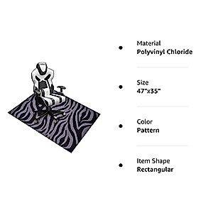 DELAM Office Chair Mat for Hardwood Floor & Tile Floor, Under Desk Chair Mats for Rolling Chair, Computer Chair Mat for Gaming, Large Anti-Slip Floor Protector Rug, Not for Carpet, 47"x35", Pattern