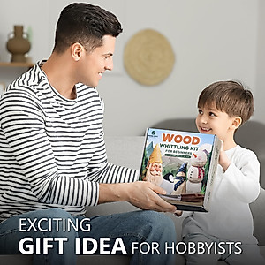 Wood Whittling Kit for Beginners - Experience Ideal for Novice Wood Carvers, Complete with 3 Carving Knives, 8 Basswood Blocks, and Safety Gloves. A Great Wood Carving Tools Set for Adults and Kids