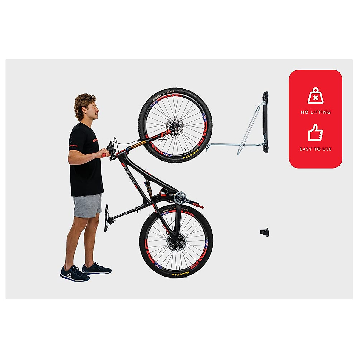 Steadyrack Bike Racks - Mountain Bike Rack - Wall Mounted Bike Rack Storage Solution for Your Home, Garage, or Bike Park - 2 Pack