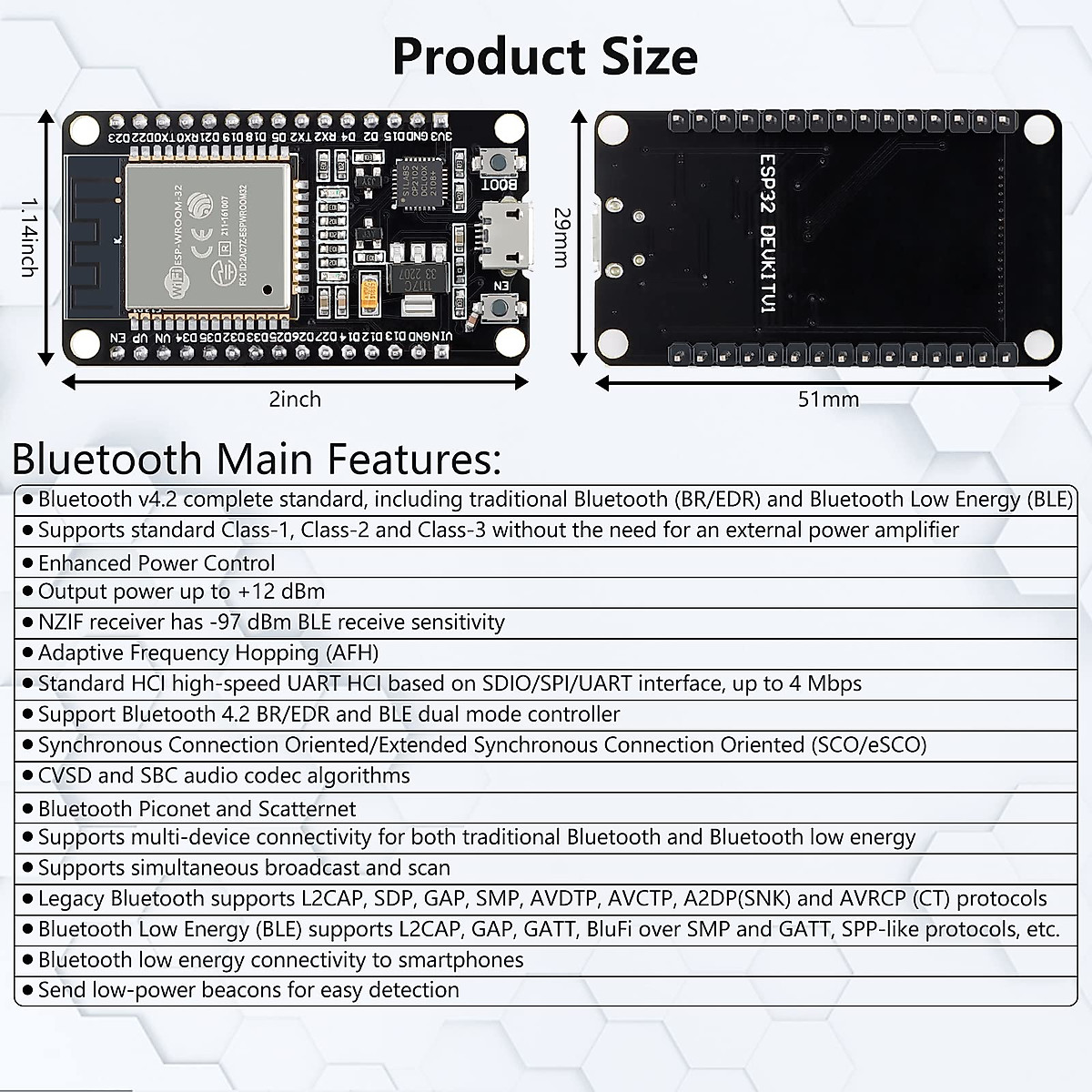 EC Buying ESP32 WROOM Development Board, ESP32S Development Board Integrated WiFi+ Bluetooth Dual Core Microcontroller Processor Ethernet Interface I2S I2C Suitable for Arduino/IoT/Smart Home（3PCS）