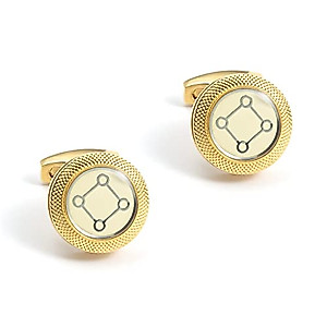 Brass Cufflinks Men's French Business Casual Cufflinks (Color : A, Size : One Size) (A One Size)