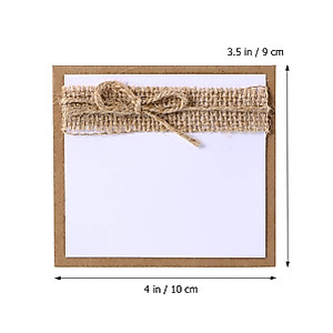 UEETEK 10pcs Burlap Guest Wedding Party Table Place Cards Wedding Collection set For Shabby Chic Rustic Wedding