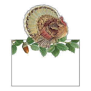 Caspari Turkey and Acorns Place Cards - Set of 24