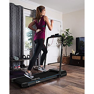 REDLIRO Under Desk Treadmill, 2 in 1 Motorized Portable Foldable Treadmill Compact Fold Up Walking Pad, Sturdy Folding Treadmill for Small Space with Remote Control, LED Display for Home & Office Use