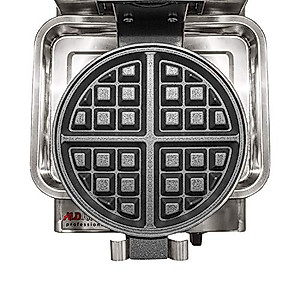 ALDKitchen Belgian Waffle Maker | Waffle Iron | 360° Rotating Mechanism | 1 Round-Shape Waffle | Nonstick | 110V (SINGLE)
