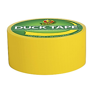 Duck Brand 1304966 Color Duct Tape, Yellow, 1.88 Inches x 20 Yards, 1 Roll
